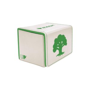 ultra pro - mana 8 alcove edge deck box - forest for magic: the gathering, store & protect up to 100 standard size mtg cards, great for commander deck, side loading deck box, premium leatherette