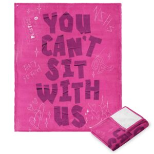 northwest mean girls silk touch throw blanket, 50" x 60", can't sit with us