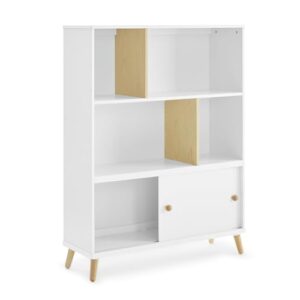 Delta Children Essex Bookcase - Greenguard Gold Certified, Bianca White/Natural