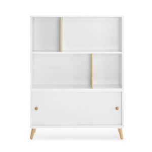 Delta Children Essex Bookcase - Greenguard Gold Certified, Bianca White/Natural