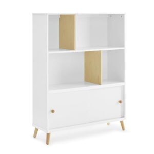 delta children essex bookcase - greenguard gold certified, bianca white/natural