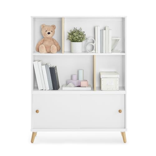 Delta Children Essex Bookcase - Greenguard Gold Certified, Bianca White/Natural