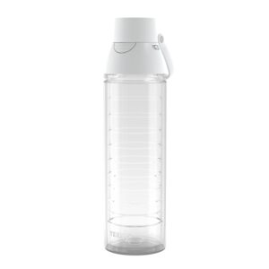 tervis clear & colorful insulated tumbler, 24oz venture lite water bottle, white lid