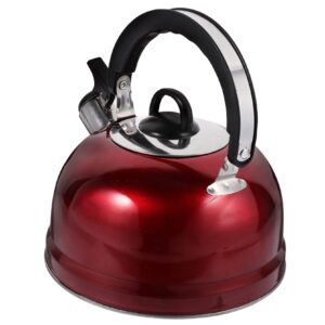 pretyzoom whistling buzzing kettle japanese tea kettle stovetop teapot japanese hemispherical stove teapots espresso machines metal large teapot red classic stainless steel blooming