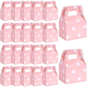 vgoodall gift box, 30pcs polka dot boxes (medium, pink) for party favors, treats, candies, kids birthday, wedding, christmas, halloween