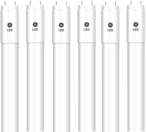 ge (case of 6) lighting led tube t5, 46 inch, type a plug and play, 26 watt, 3800 lumen, 4000k cool white, easy led upgrade for 46 inch t5 fluorescent lamp, dimmable