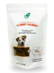 yummy nammy - all natural, grass-fed & free-range, 100% lamb green tripe treats with probiotics, 3.5oz