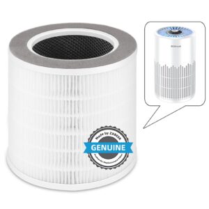 zxbeer true hepa filter compatible with model zxa101 air purifier, h13 true hepa air cleaner 360° 3-stage filtration, 3-in-1 high-efficiency