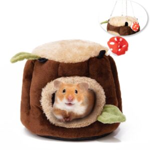 aichillatum guinea pig hideout hamster cage accessories,stump style soft washable hedgehog,ferret,rat hammock for cage,chinchilla,ferret, bunny bed,small animal houses & habitats(s)