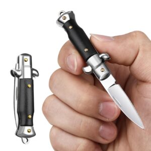 funbro small pocket knife, cool folding knives box cutter, mini edc knife with unique design, little tiny knives for every day carry, small gift for women men