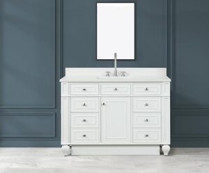 design element wn-48-w bathroom vanity, 48 in, ivory white