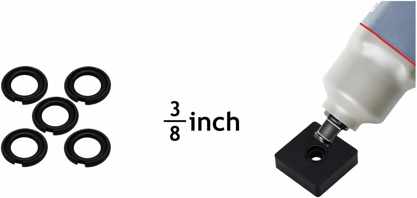 (5+5Sets) 3/8" and 1/2" Impact Retaining Ring Clip with O-Ring for Milwaukee Electric/Pneumatic Type Impact Wrench, Retainer Ring Anvil Install Tool Included