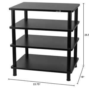 Dayton Audio 4-Tier Media Stand Audio/Video Component Shelf