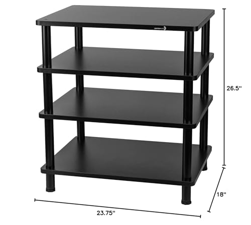 Dayton Audio 4-Tier Media Stand Audio/Video Component Shelf