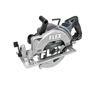 flex 24v brushless cordless 7-1/4-inch rear handle circular saw tool only, battery and charger not included - fx2141r-z