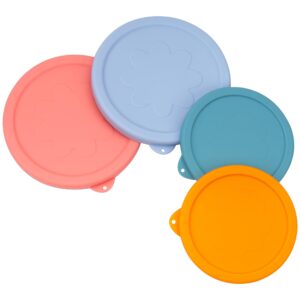 viotiin 2 cup 4 cup silicone replacement lids storage cover for anchor hocking glass bowls (container not included) 4 pack microwave, dishwasher and freezer safe