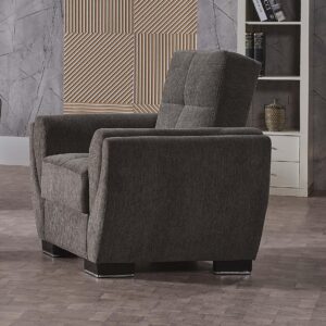 sweet home stores air 37" upholstered armchair with storage, firm, fabric, 1 seater, sleeper chair for living room or home office, gray-119