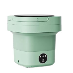 8l foldable mini washing machine, portable washing machine and spin dryer with 3 modes, camping,rv, travel washing machine for underwear, light clothes, socks, uk plug (us plug, green)