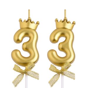 vshili 33rd birthday candles, gold 33 year old number birthday candles, happy birthday party cake topper decoration gifts for women men