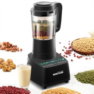 wantjoin 60 oz hot & cold countertop cooking blender, 24000rpm high-speed blender with 9 one touch programs, soybean milk machine for nut butters,soups,shakes and smoothies with 12h delay cook