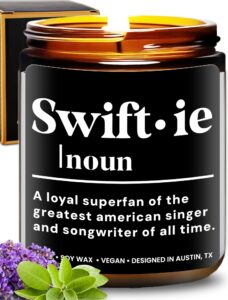 swiftie candle, taylor-inspired gifts for swifties, perfect swiftie gifts for women and music merch singer fans with definition of swiftie, best birthday gifts for swifties