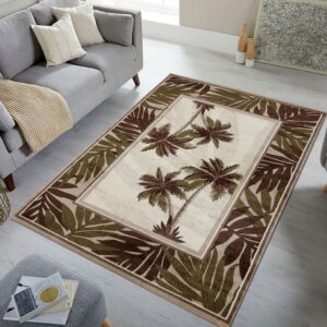 palm trees area rectangle rugs living room carpet floor decor, palm trees rug home decor (96 * 72 inches)