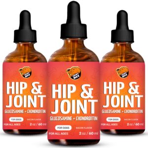 glucosamine for dogs hip and joint supplement liquid | liquid glucosamine for dogs | dog joint supplement liquid | glucosamine liquid for dogs | large & small dog joint and hip supplement | 3 bottles