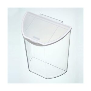 finoti trash can wall-mounted plastic garbage can desktop waste bin storage box wastebasket with lid simple kitchen bathroom (size : clear)