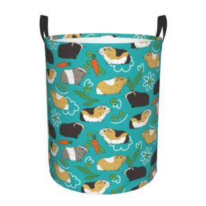 foisiiaea laundry basket guinea pig and food oxford cloth collapsible laundry hamper storage basket with handle for kitchen bedroom living room