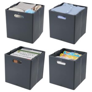 vadidiya plastic folding storage cube bins, collapsible storage cubes, 4 packs