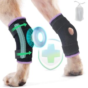 dog leg brace for back leg rear leg hock ankle, dog hip brace for sprains, torn ligaments and post-op, strong support help, lightweight, promotes faster recovery and reduce pain, 1 pair, medium