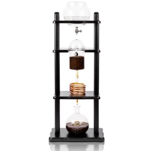 hemli cold drip coffee maker, cold brew coffee tower, slow drip japanese cold brew maker, 32 oz, cold brew drip, ice coffee tower (ict2)