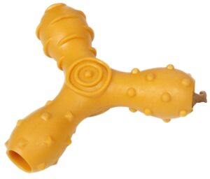 212 main tri-chew treat dispensing & chewing interactive tpr dog toy orange - one size