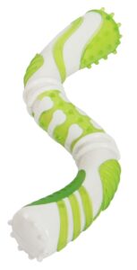 212 main denta-twist tpr durable dental chew toy green - one size