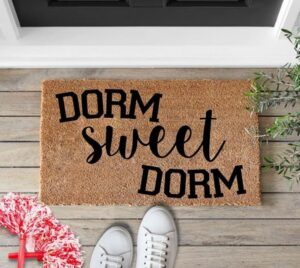 dorm sweet dorm door mat college dorm decor funny door mat dorm rug college gifts dorm decor for college girls apartment decor machine washable shoe mat porch decor 16x24 inches