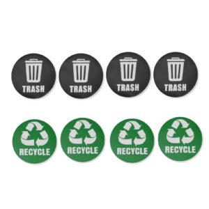 4 pack recycle sticker for trash can,sukh large sign garbage recycling sticker reuse recycle vinyl perfect for kitchen necessity home essentials,home, office,bars,recycling stickers for trash can