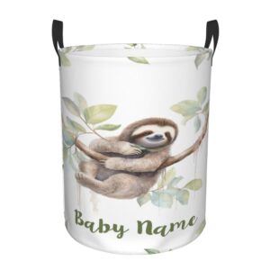 custom storage basket for girls and boys sloth baby laundry basket collapsible laundry hamper with name baby gift baskets orgnizer bins for nursery laundry hamper baby nursery hamper