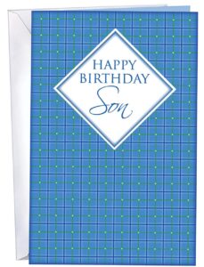 chuck's card-o-rama - son birthday card - made in usa - excellent card stock, envelope included - 5" x 7.75" - packaged in extra sturdy mailer - 95584 - perfect greeting card