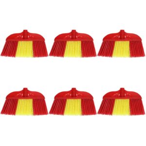 mobestech 6pcs broom head sweeping brush heads pooter sweeper head broom replacement head brooms broom outdoor broom accessories broom parts plastic household barre red