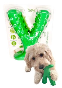 sincrex usa dog toothbrush dental chew cactus toy - teeth cleaning, teething aid - soft, flexible, and durable rubber toy for medium and small breeds