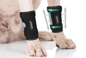 lyderpet dog leg brace front wrist or carpal support for canine dogs, brace compression wraps with metal splints, prevents ankle injuries&sprains, helps with loss of stability caused by arthritis