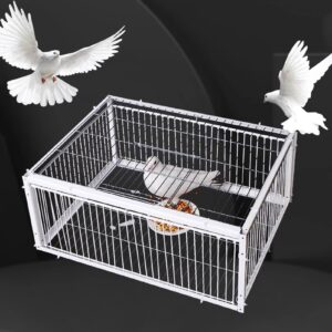 traglo chicken and bird trap cage, humane live animal trap cage with one-way entry door, metal control pigeon trap with escape-proof design 2cm encryption spacing, easy assembly (size : 100x60x26cm)