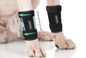 lyderpet dog brace front leg wrist support, canine dog carpal brace splint, prevents injuries and sprains, protects carpus joint wounds heals, helps with loss of stability caused by arthritis