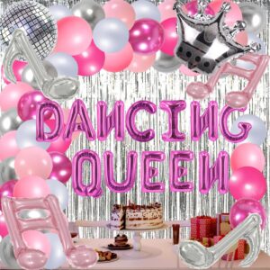 Dancing Queen Party Decorations, You are the Dancing Queen Decoration with Dancing Queen Banner, Disco Crown Balloons for Mamma Mia Party Decorations Birthday Bridal Shower Wedding Party