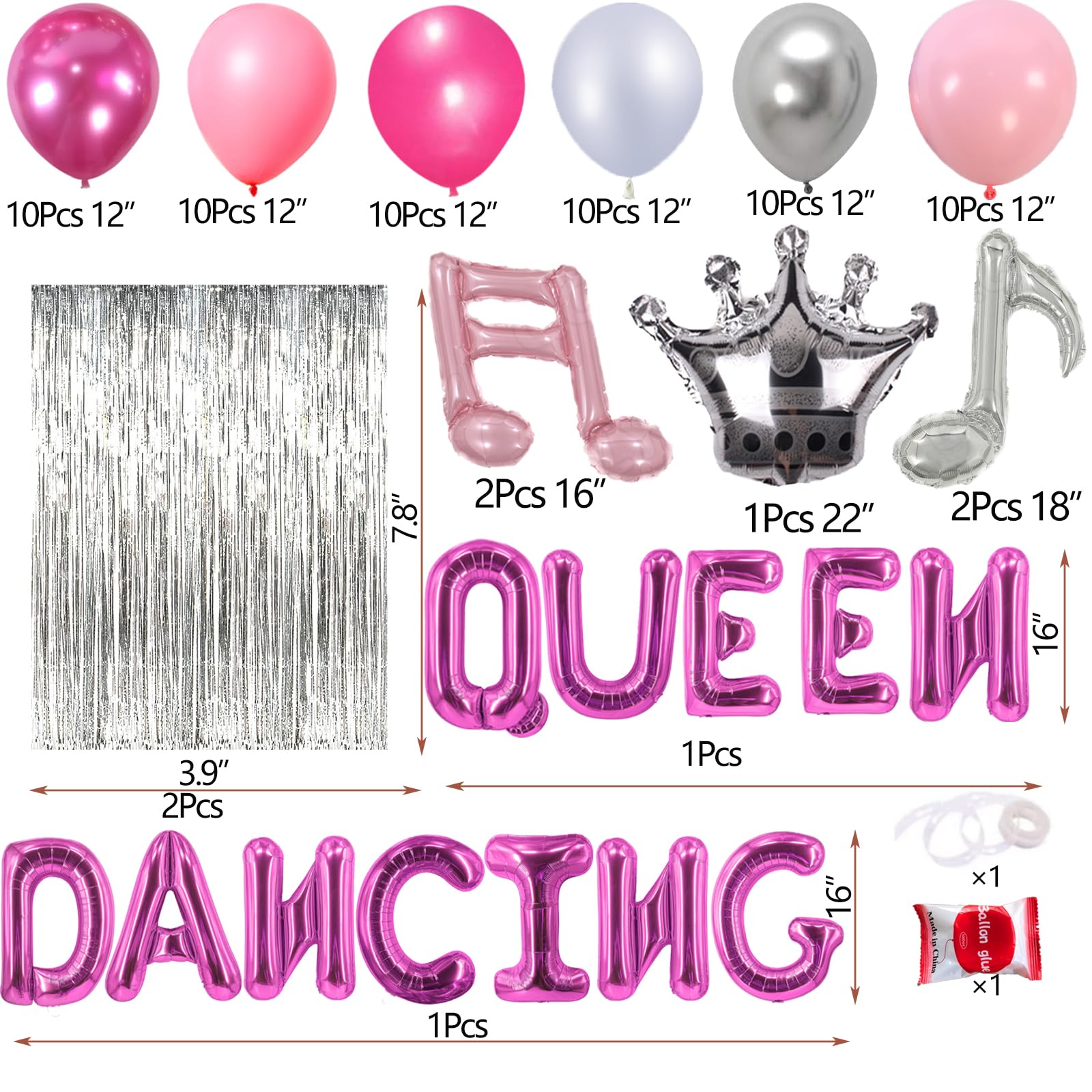 Dancing Queen Party Decorations, You are the Dancing Queen Decoration with Dancing Queen Banner, Disco Crown Balloons for Mamma Mia Party Decorations Birthday Bridal Shower Wedding Party