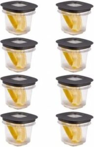 stoge rubbermaid food storage containers, bundle 0.5 cup 12 pack (12 containers + 12 lids)