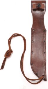 world war two vietnam style leather sheath for us navy mark 2 mk 2 or ka-bar leather sheath fits 7" blade (brown)