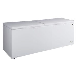 kenmore 21 cu. ft. (595l) convertible chest freezer/refrigerator, garage-ready, dual lids, keyed safety locks, led lights, easy-rolling wheels, manual defrost, white, for hunting cabin garage cottage