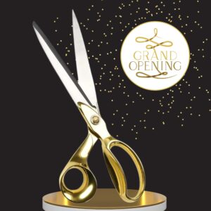 11" gold scissors for grand opening – heavy duty gold ribbon cutting scissors for special events inaugurations ceremonies sharp stainless steel scissors gold 11 inch best scissors for all purpose