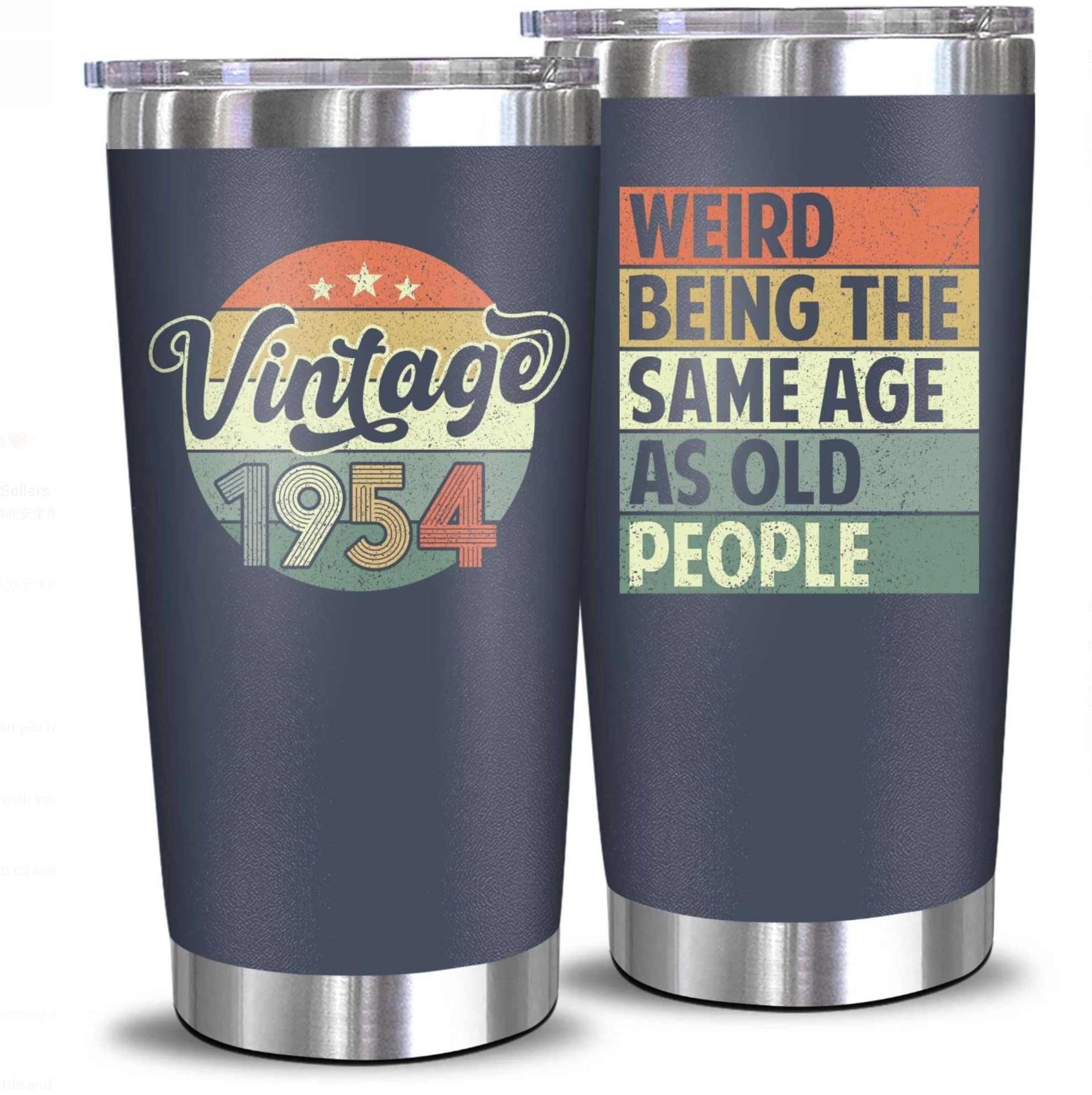 NewEleven 70th Birthday Gifts For Men Women - 1954 70th Birthday Decorations For Men Women - Gifts For Men Women Turning 70-70 Year Old Gifts For Men, Women - 20 Oz Tumbler